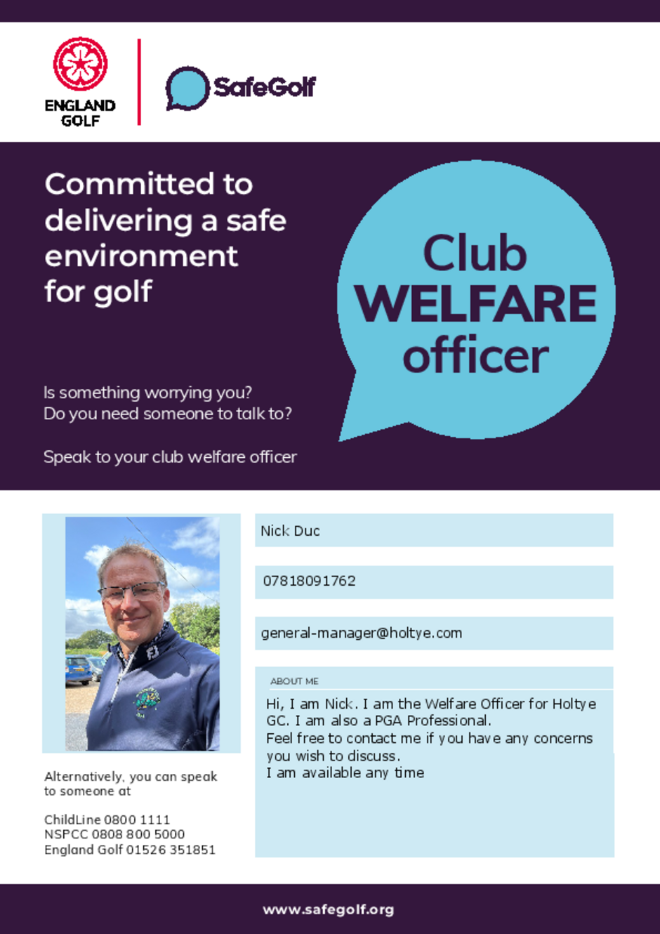 Club Policies :: Holtye Golf Club